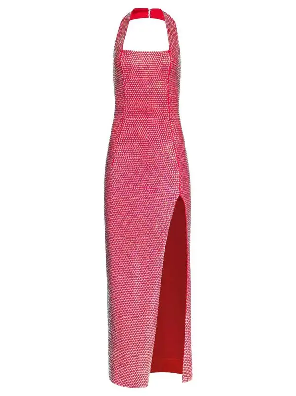 AREA Crystal-embellished Gown - Red
