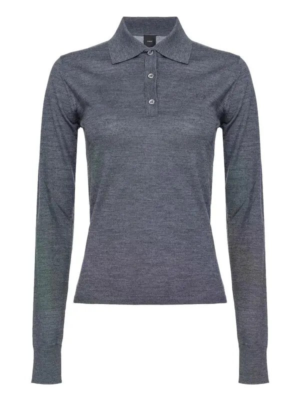 Pinko Liquoroso Polo Top - Grey