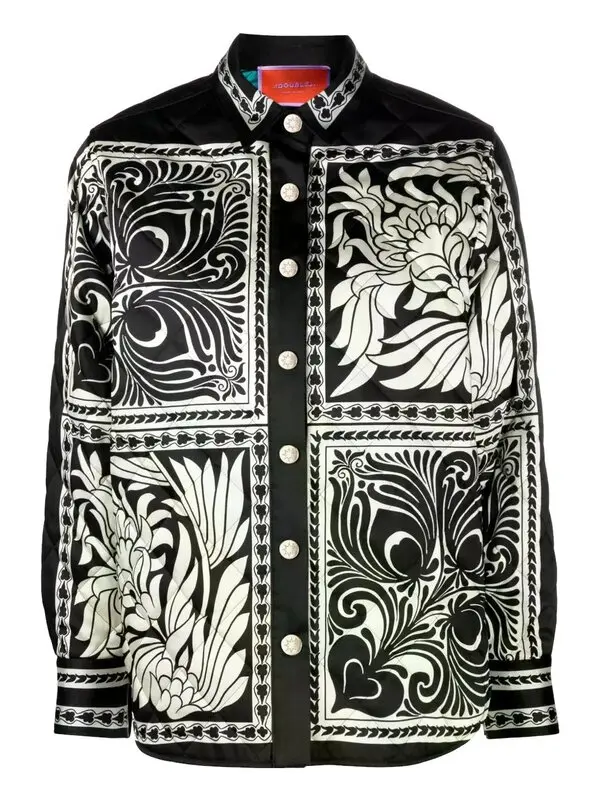 La DoubleJ Iris Quilted Shirt Jacket - Black