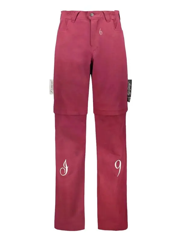 ISABELLA 1985 Cotton Trousers With Detachable Legs - Red