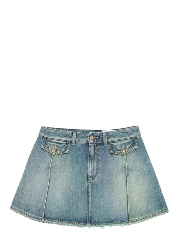 Alexander McQueen Denim Mini Skirt - Blue