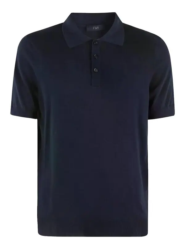 FAY Cotton Polo Shirt - Blue