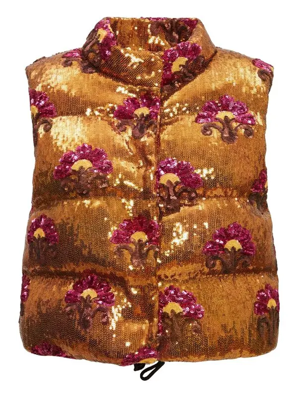 La DoubleJ Bonbon Quilted Gilet - Brown