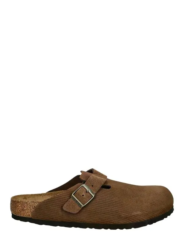 BIRKENSTOCK Boston Suede Slippers - Brown