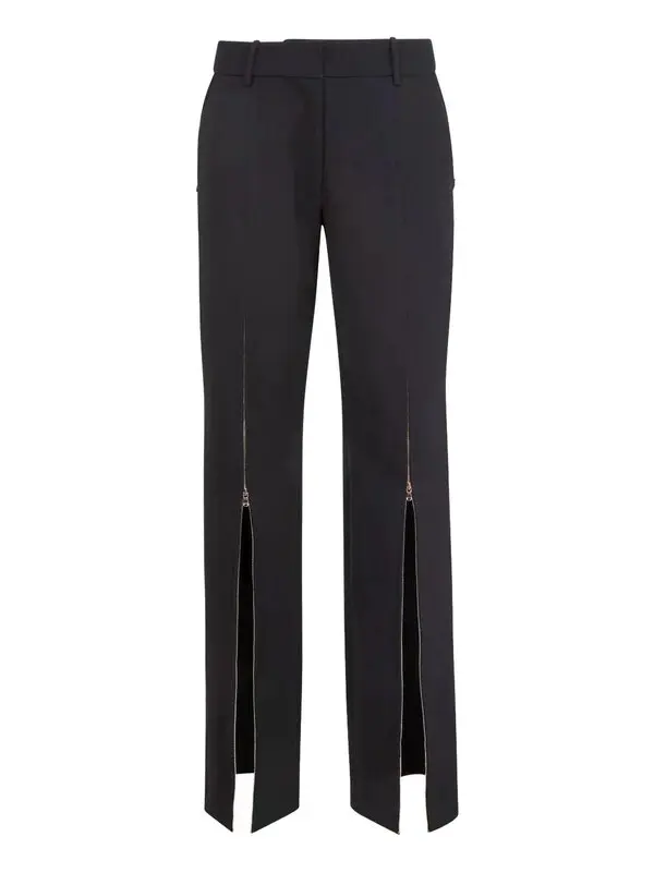 FLEUR DU MAL Zip-up Split Trousers - Black