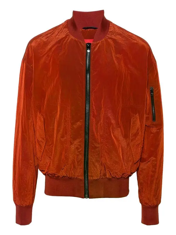 FERRARI Reflective-effect Zip-up Bomber Jacket - Red