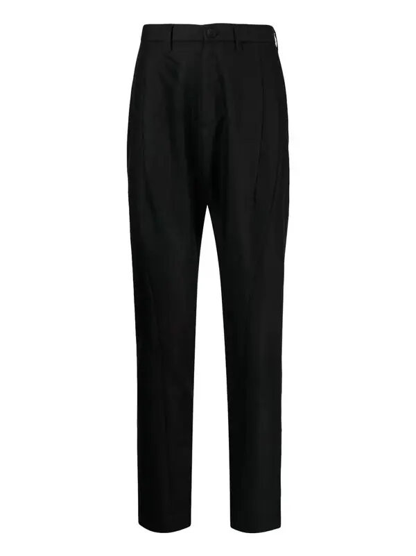 JULIUS Straight-leg Glittery Tailored Trousers - Black