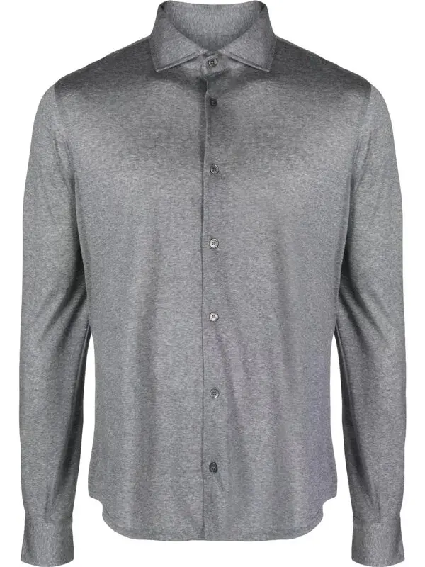 Fedeli Jersey Wool Shirt - Grey