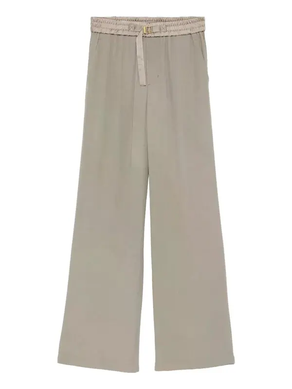AMI Paris Drawstring Palazzo Pants - Neutrals