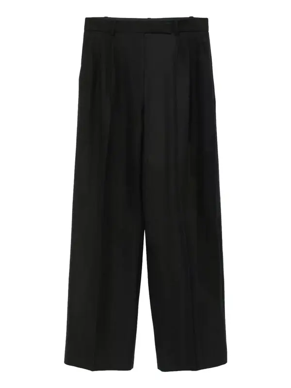 Maje Pleated Wide-leg Tailored Trousers - Black