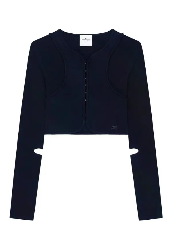 COURREGES Scuba Cardigan - Blue