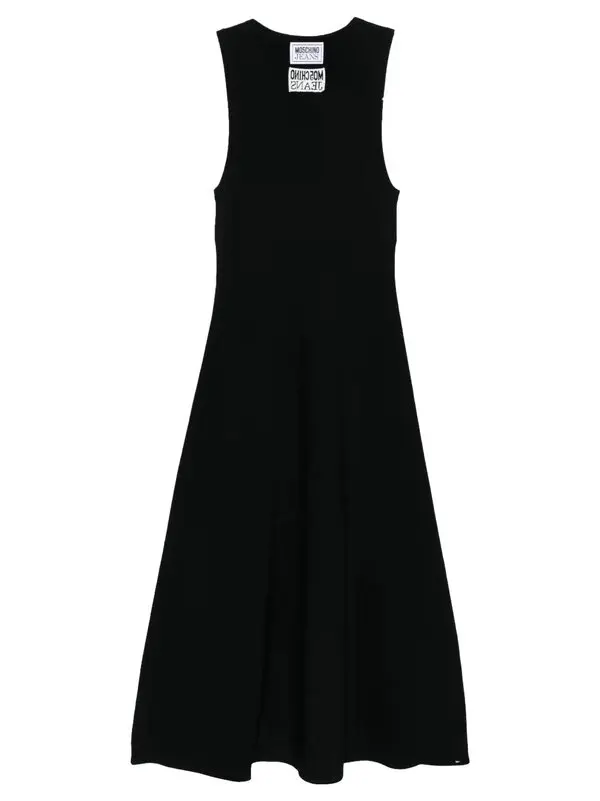 Moschino Ribbed-knit Midi Dress - Black