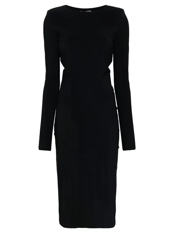 Patrizia Pepe Cut-out Midi Dress - Black