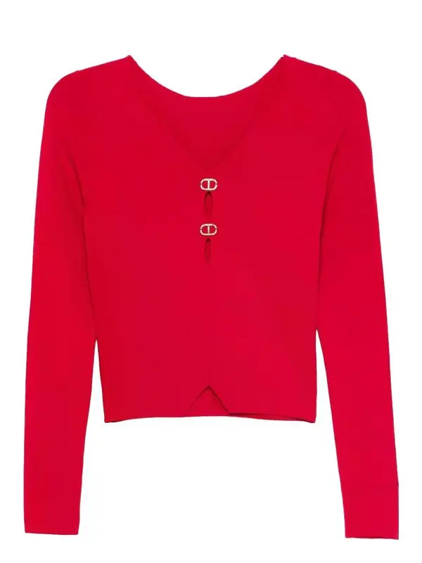 TWINSET Cut-out Detail Sweater - Red