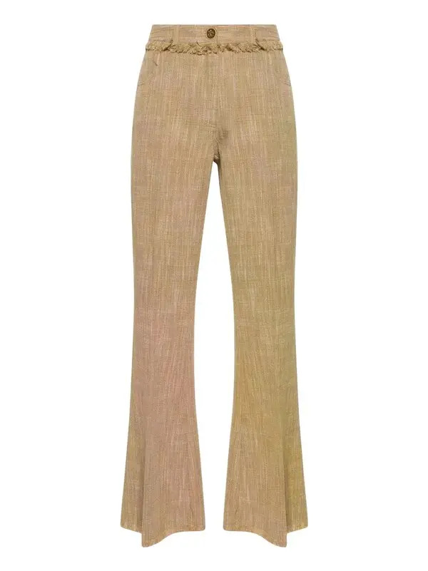 Etro Flared Cropped Trousers - Brown