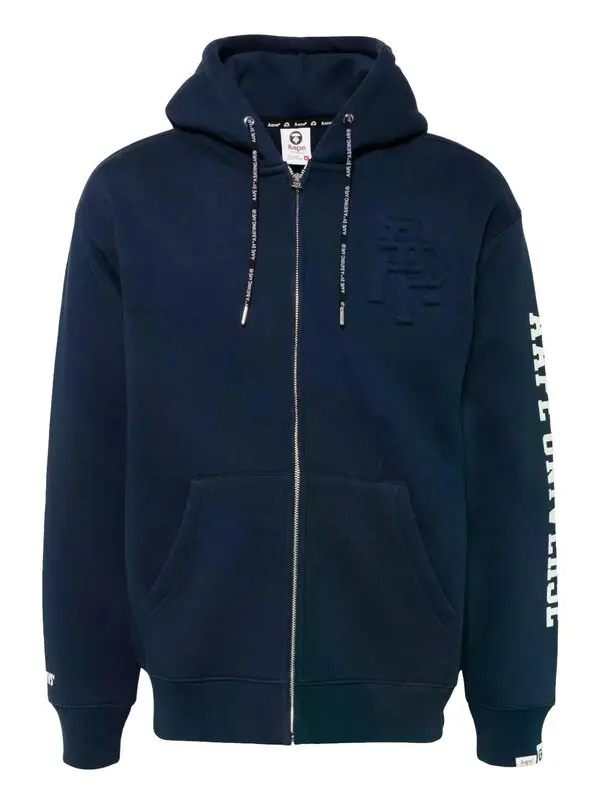 AAPE BY *A BATHING APE Logo Hooded Jacket - Blue