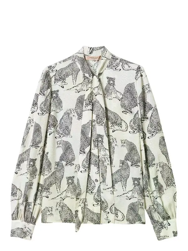 TWINSET Patterned Jacquard Shirt - Neutrals