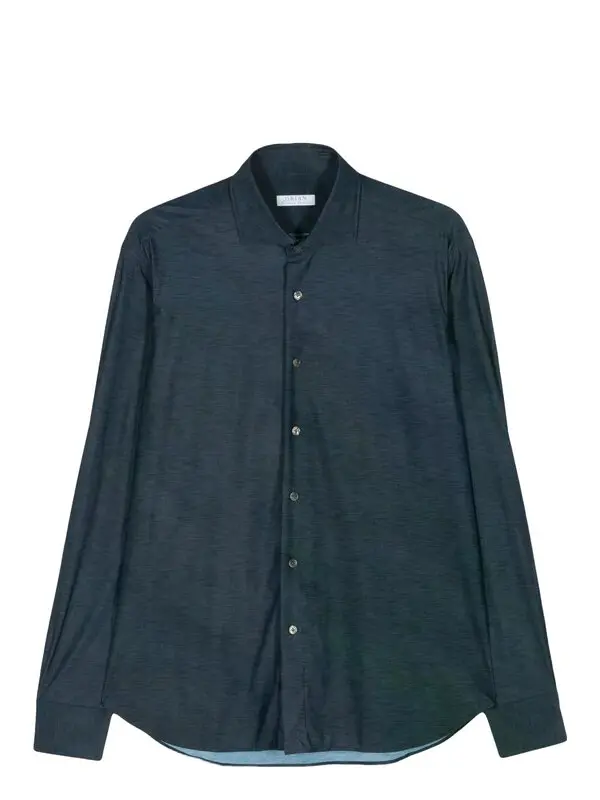 ORIAN Long-sleeves Mélange Shirt - Blue