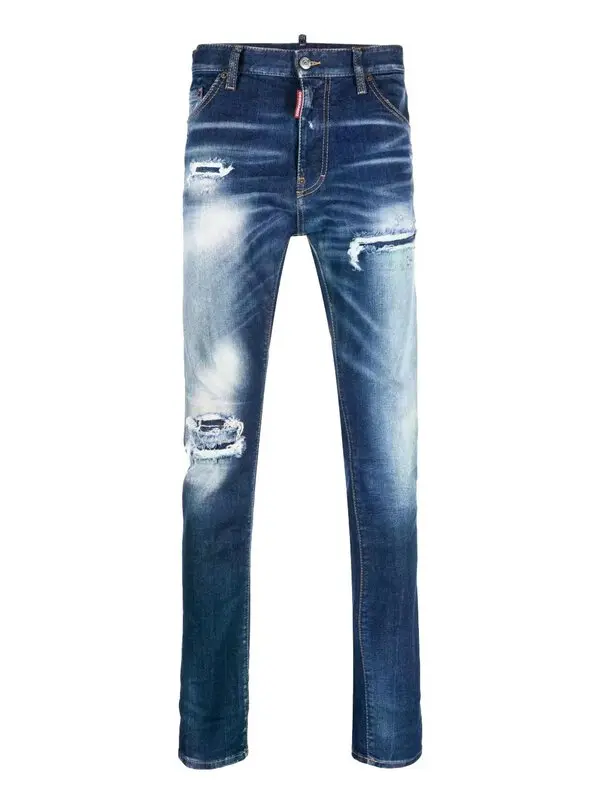 Dsquared2 Cool Guy Distressed Slim-leg Jeans - Blue