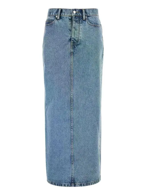 Alexander Wang Embellished Denim Skirt - Blue