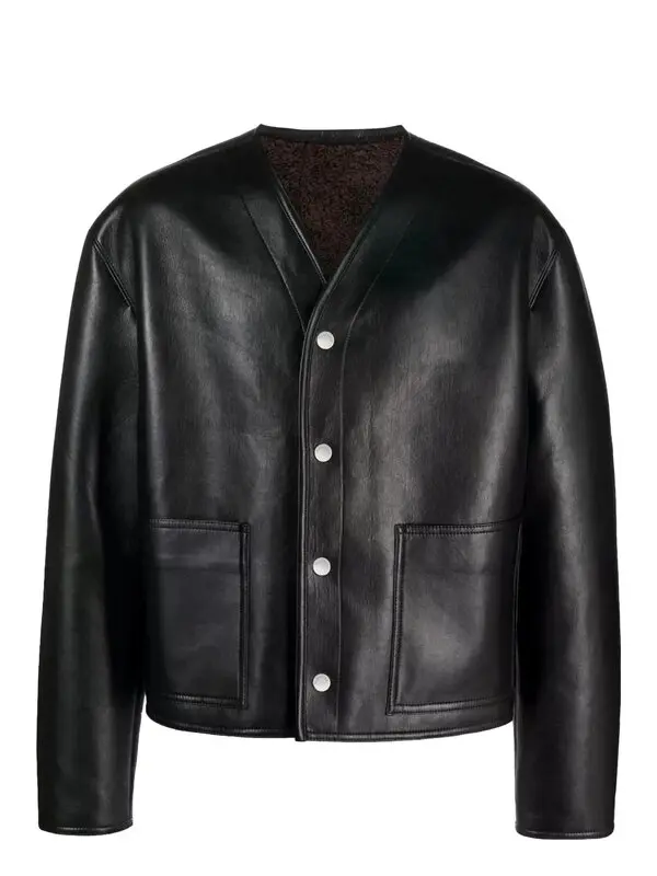 Nanushka Faux-leather Bomber Jacket - Black