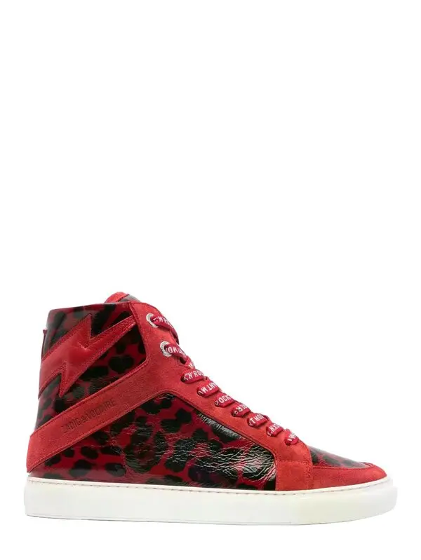Zadig&Voltaire High Flash Panelled Sneakers - Red