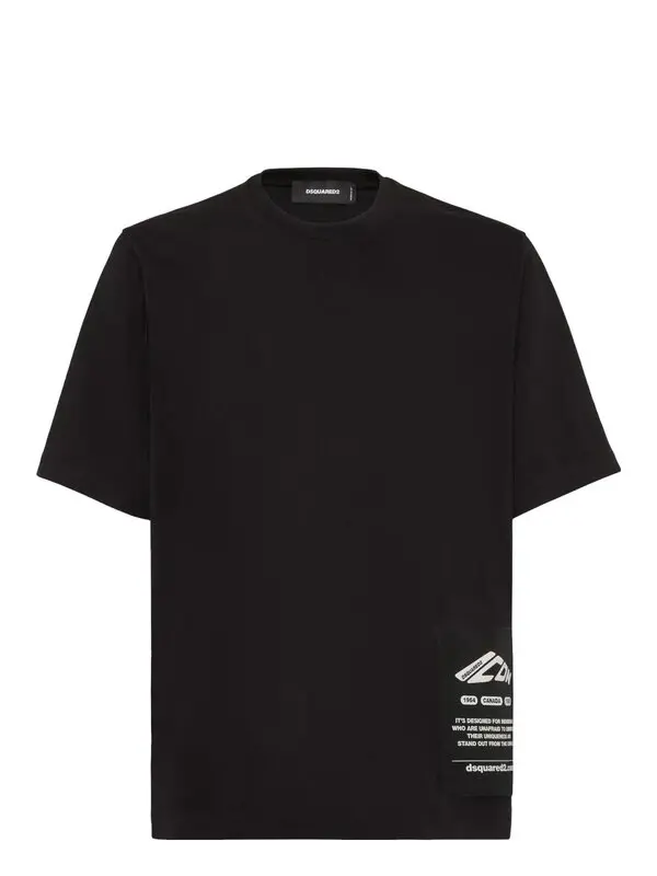 Dsquared2 Icon Graphic-print Cotton T-shirt - Black