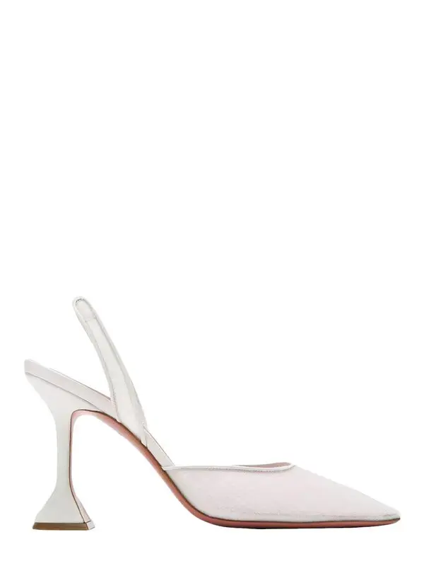 Amina Muaddi 95mm Holli Pumps - Neutrals