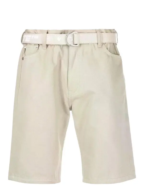 Off-White Belted Bermuda Shorts - Neutrals