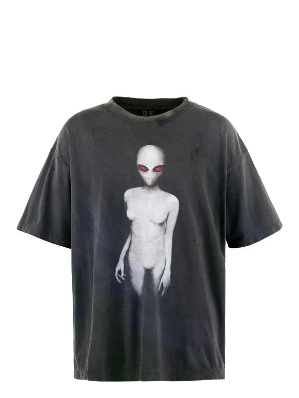 SAINT MXXXXXX Graphic-print T-shirt - Black