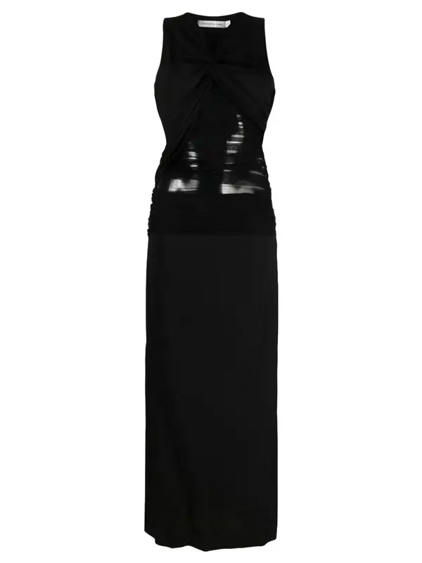 Christopher Esber Semblance Tulle-trim Ruched Dress - Black