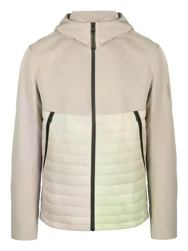Calvin Klein Zip-up Padded Hooded Jacket - Neutrals