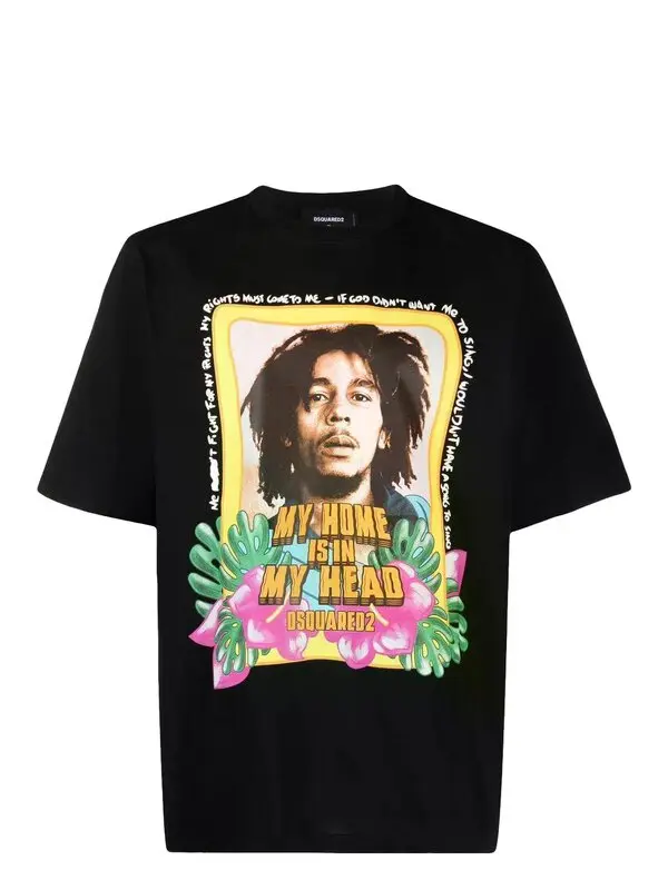 Dsquared2 Graphic-print Crew-neck T-shirt - Black