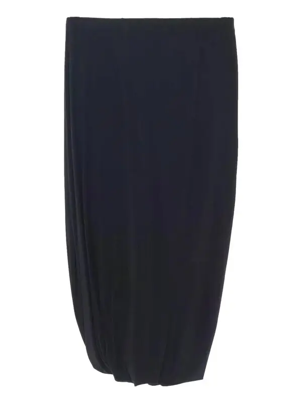 JIL SANDER Draped-detailed Midi Skirt - Black