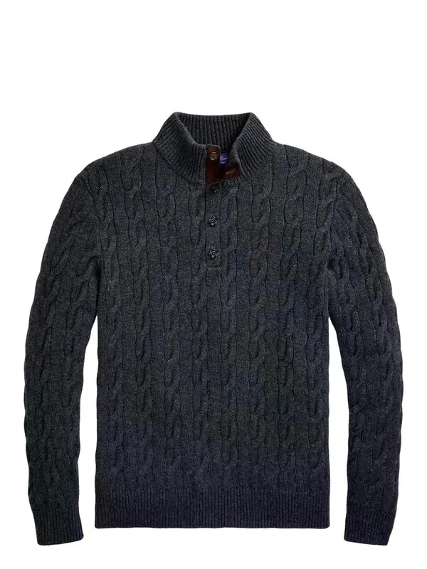 Ralph Lauren Purple Label Cable-knit Sweater - Grey