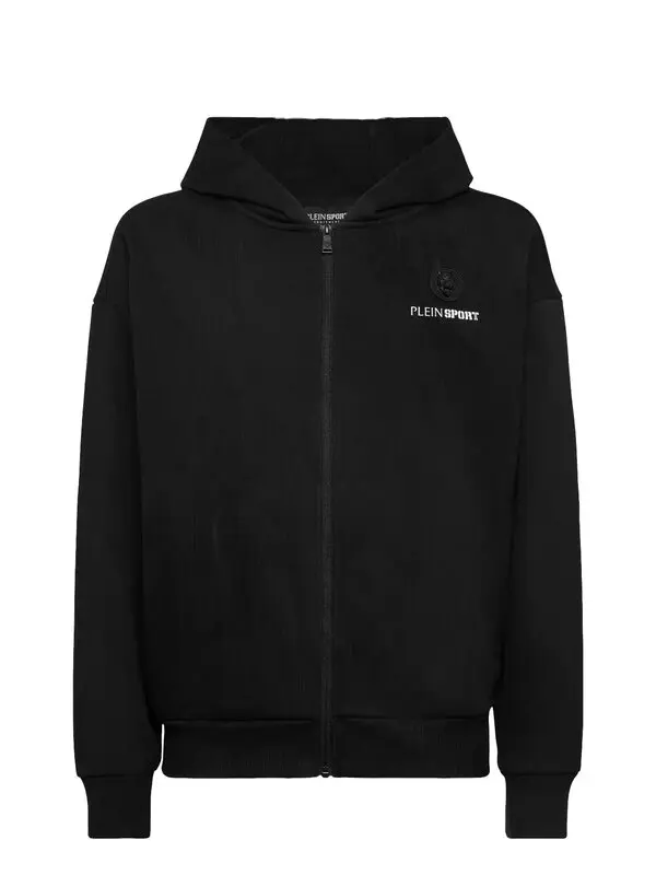 PLEIN SPORT Scratch Logo Hoodie - Black