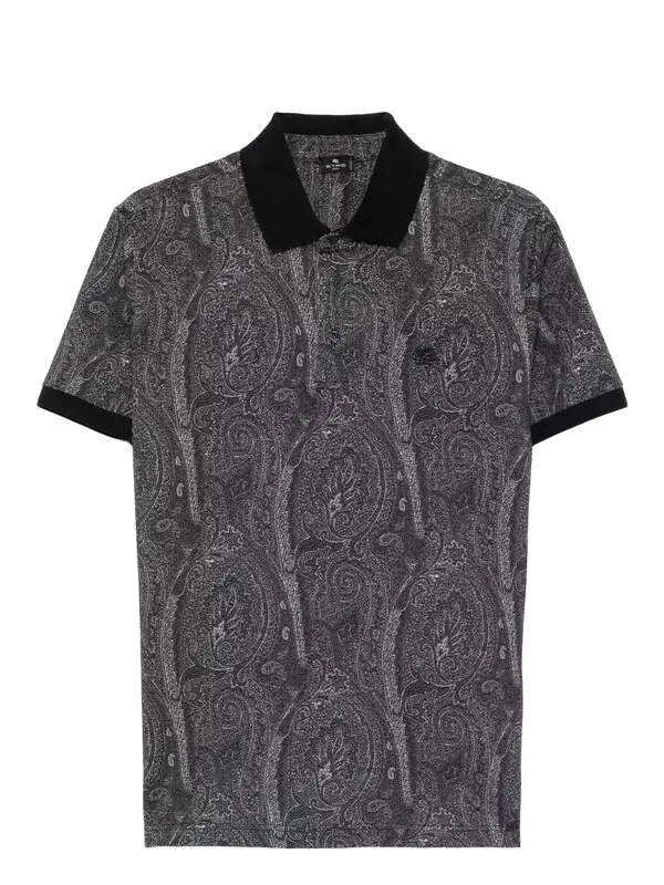 Etro Paisley-print Polo Shirt - Grey