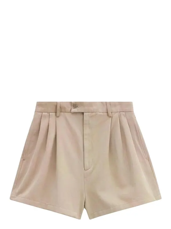Filippa K High-waisted Organic Cotton Shorts - Neutrals