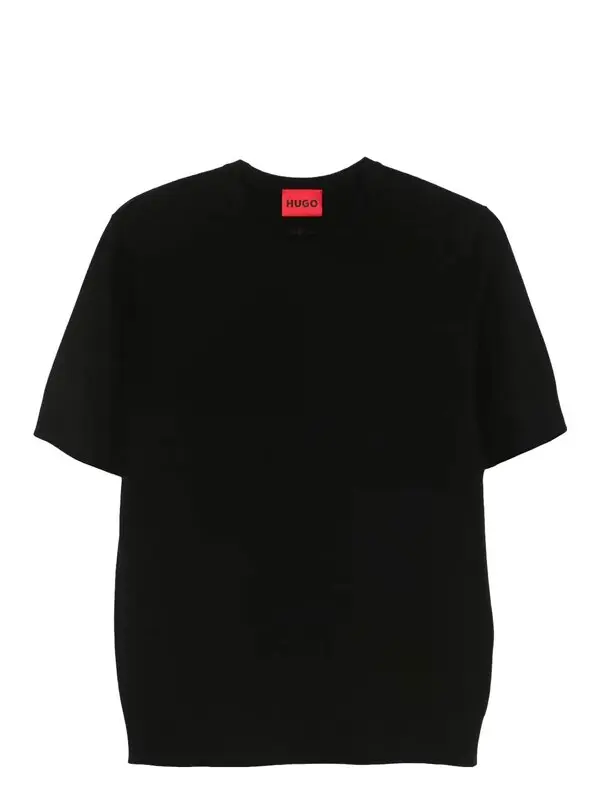 Hugo Fine-knit T-shirt - Black