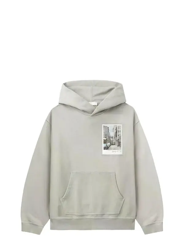 Helmut Lang Post Card Hoodie: Brooklyn - Grey