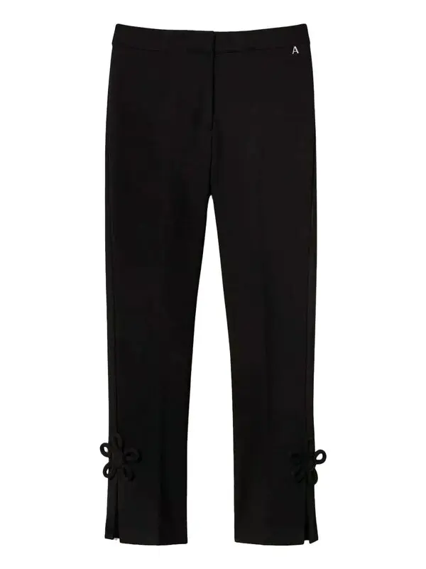 TWINSET Floral-appliqué Trousers - Black