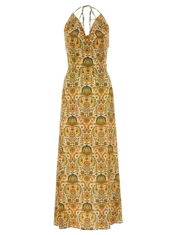 PANTAMOLLE Rosy Maxi Dress - Orange