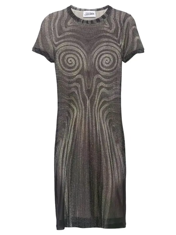 JEAN PAUL GAULTIER Spiral Mini Dress - Black