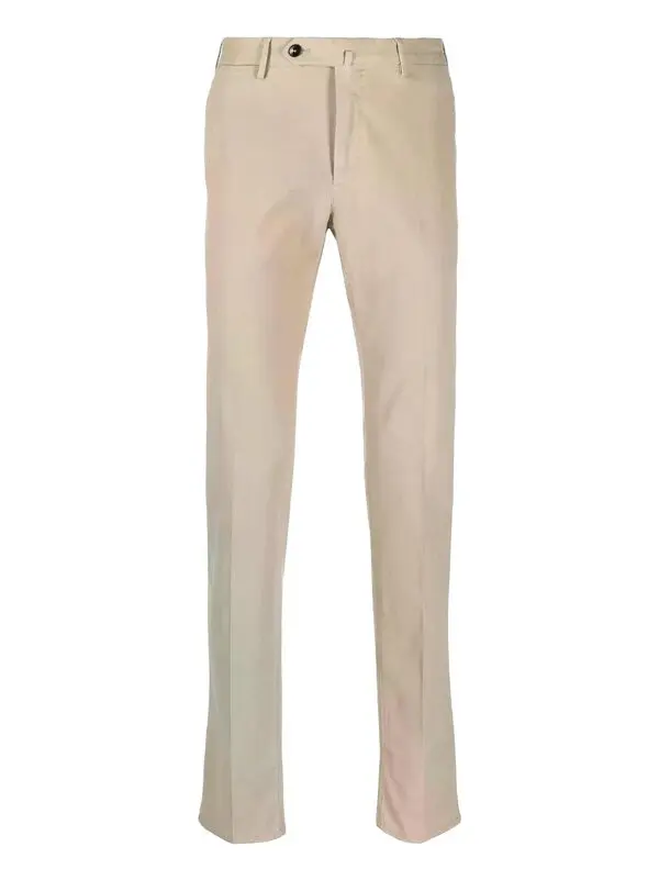 PT TORINO Mid-rise Tapered Chinos - Neutrals