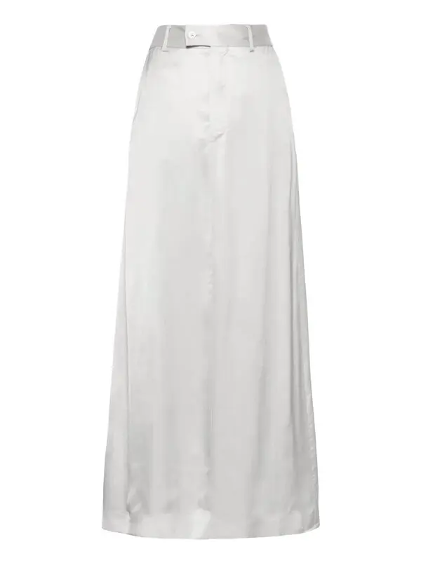 MAISON MARGIELA Tailored Satin Wrap Skirt - Silver