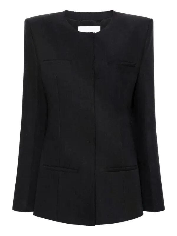 MSGM Raw-cut Tailored Jacket - Black