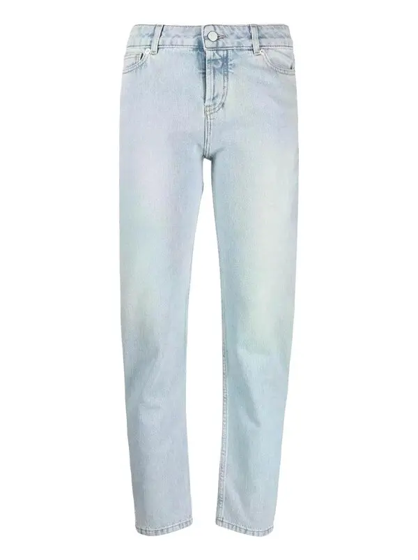 Alexandre Vauthier Slim-fit Straight Jeans With Rhinestone Embellishments - Blue