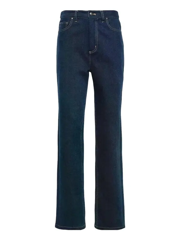 ROTATE BY BIRGER CHRISTENSEN Straight-leg Cotton-blend Jeans - Blue