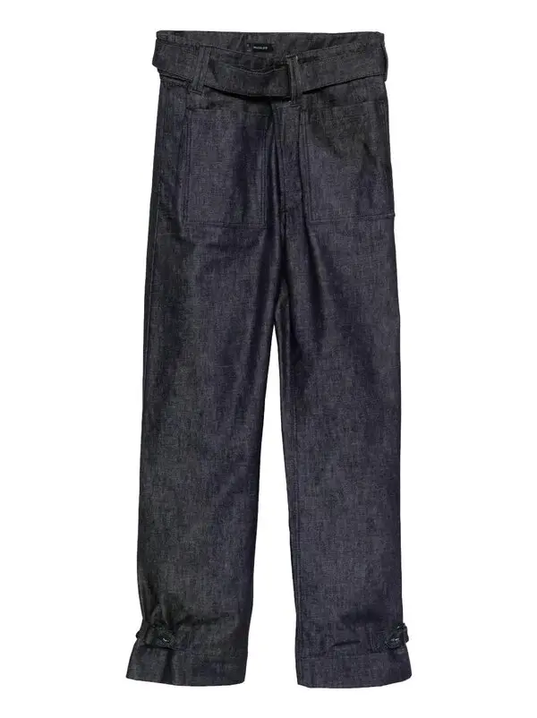 MUGLER Belted Jeans - Blue