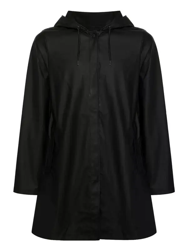 Rains Button-up Hooded Parka - Black